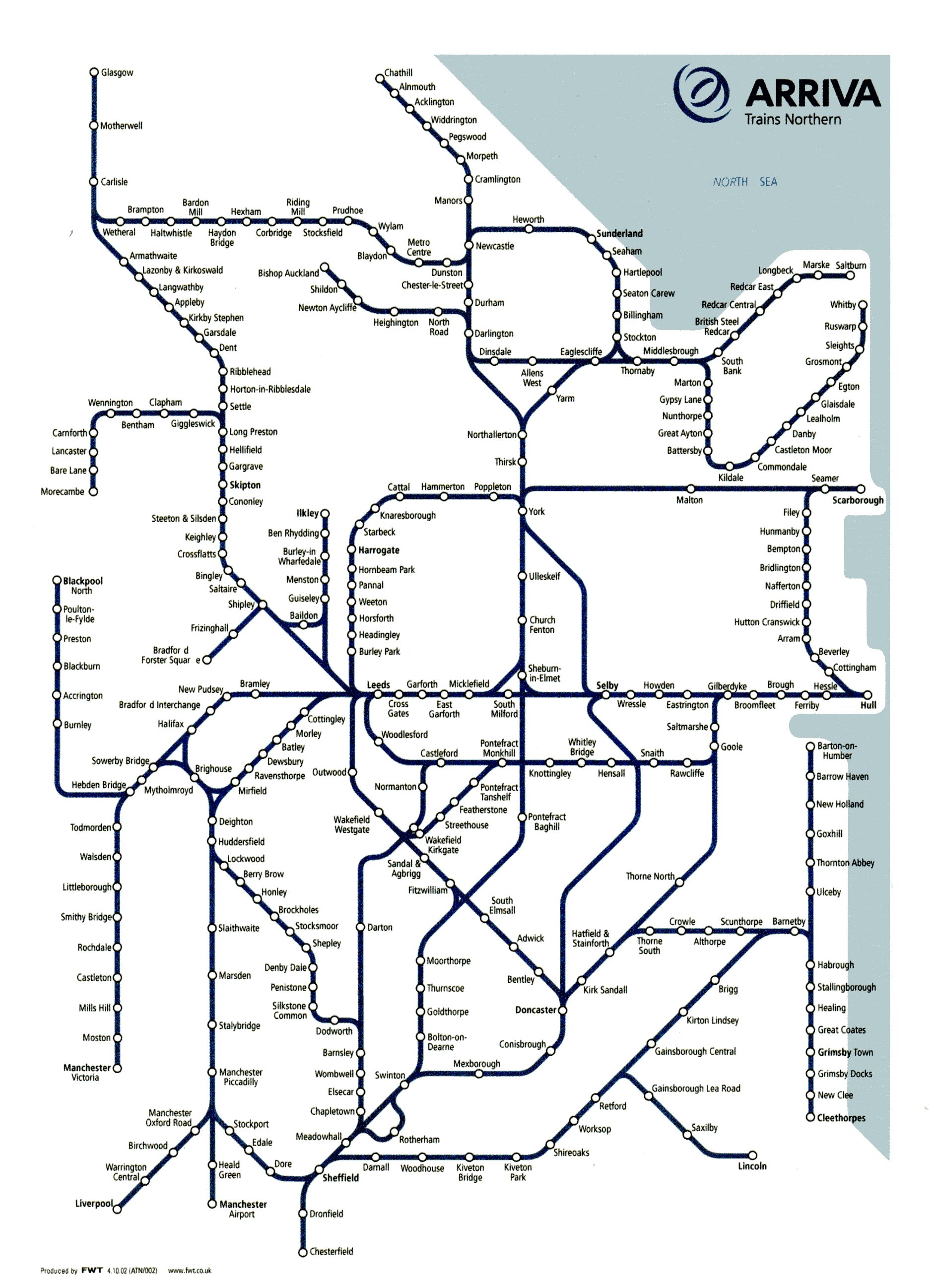 Northern Trains rail maps
