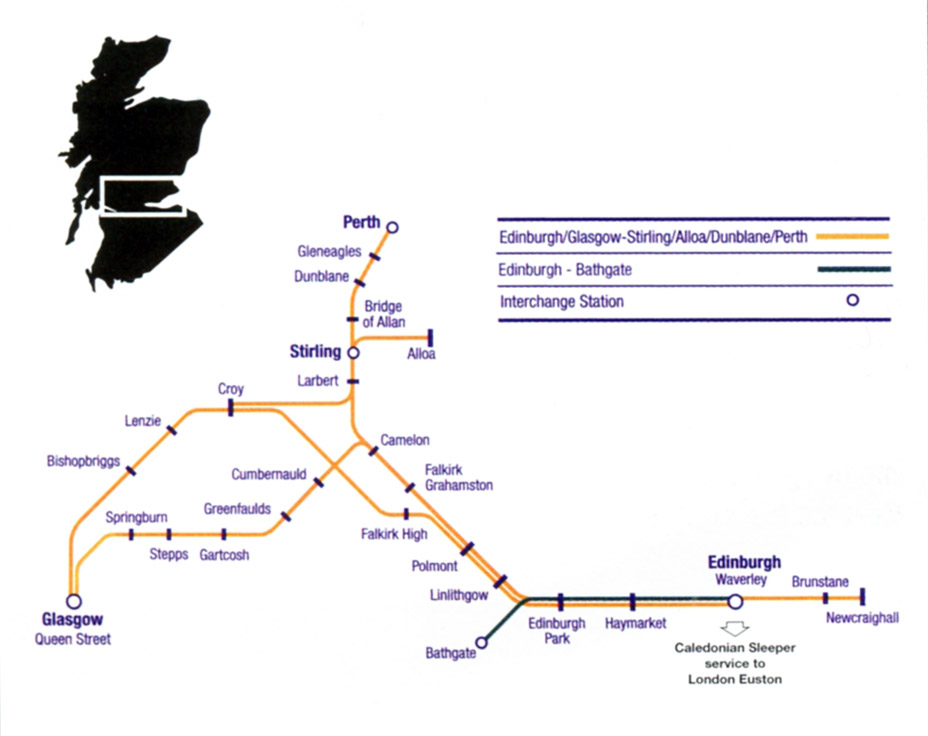 Scotland and Scotrail train / rail maps