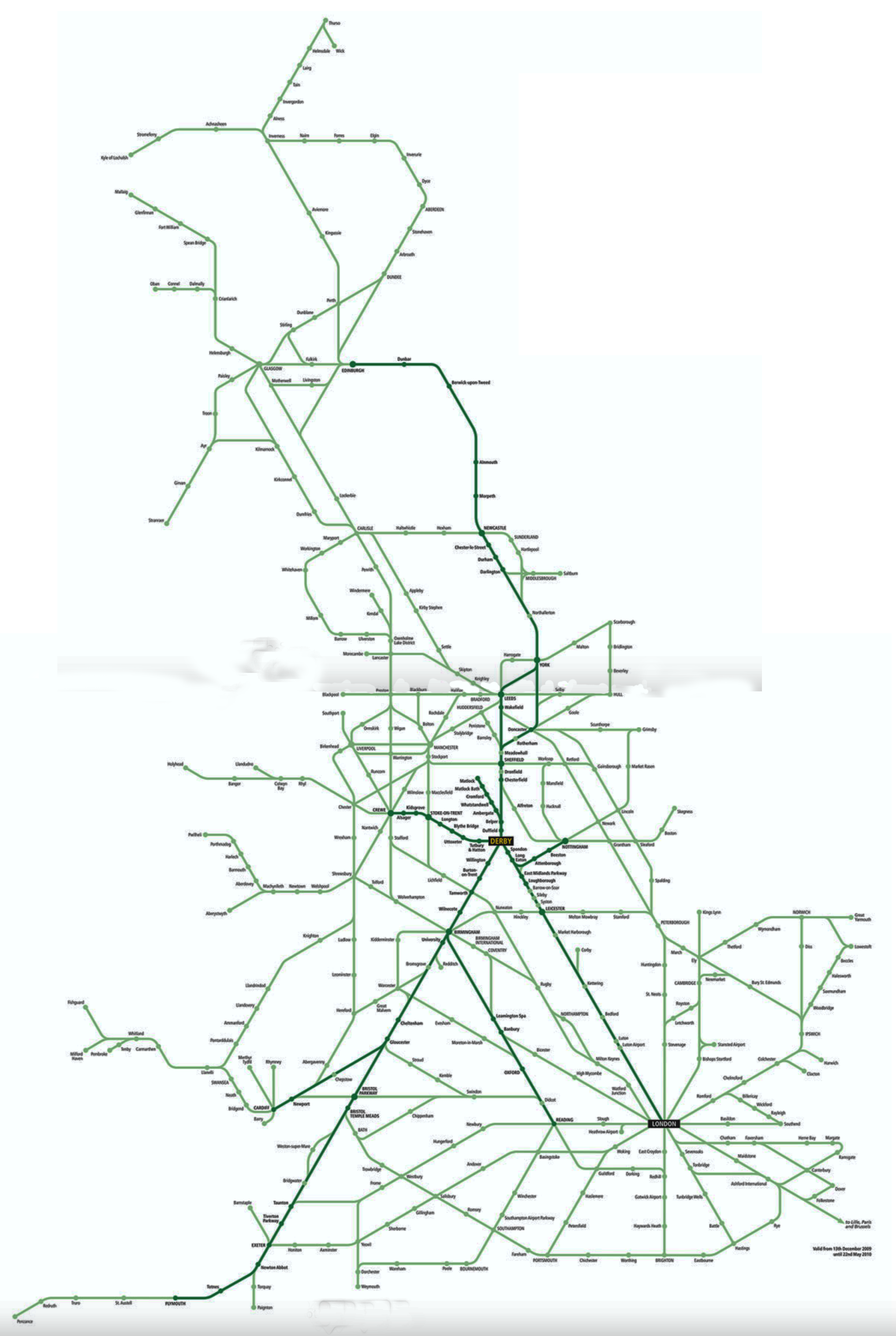 GB rail maps schematic and geographic
