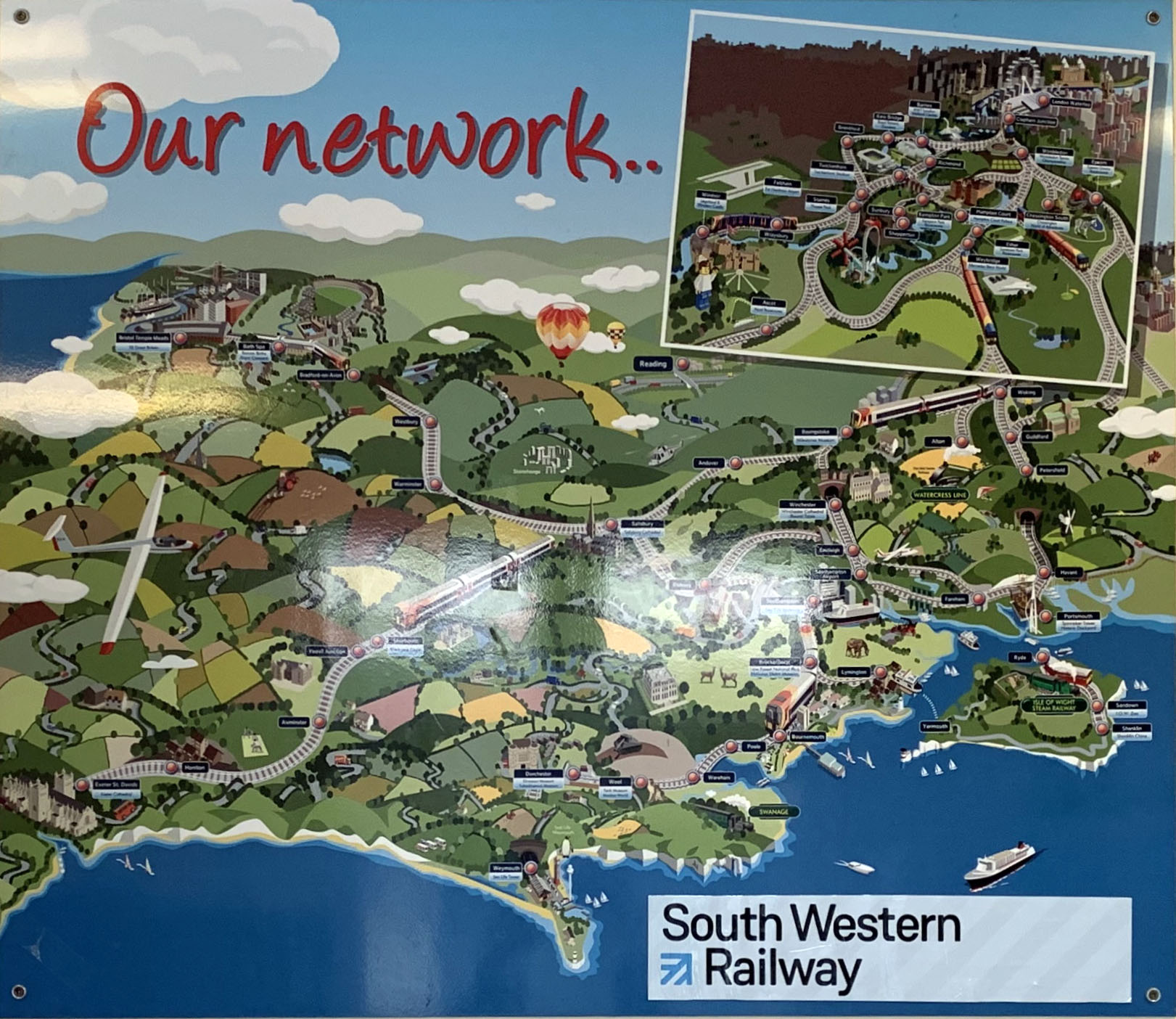 South Western train / rail maps