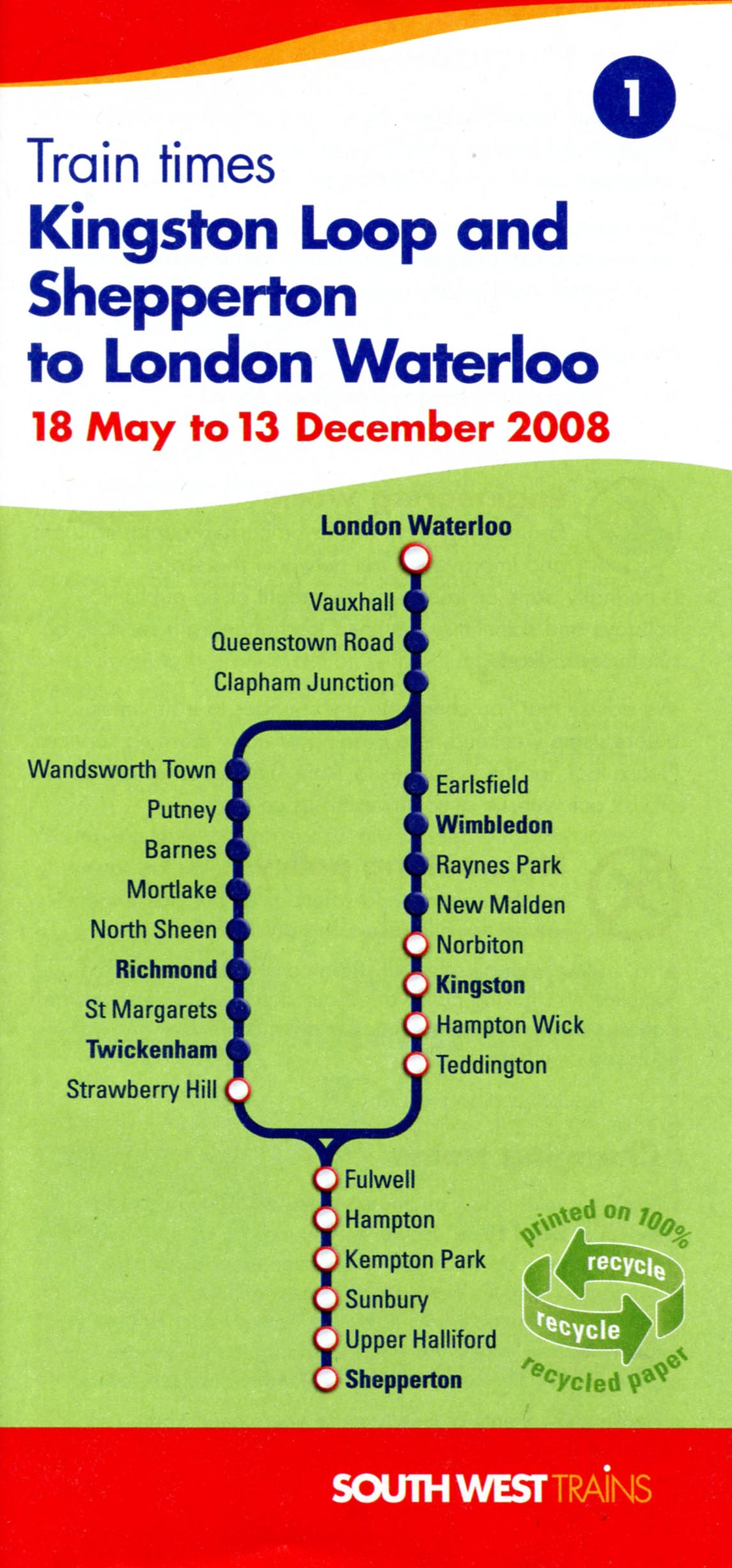 South Western train / rail maps