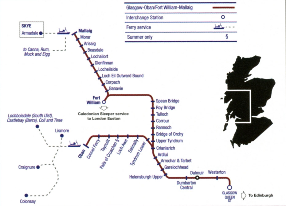 Scotland and Scotrail train / rail maps