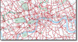 Bus, boat and road maps