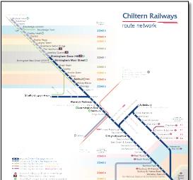 Chiltern train / rail map