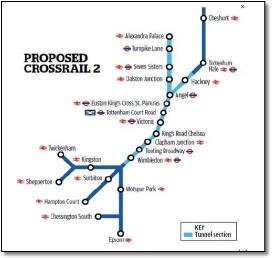 Elizabeth line / Crossrail train / rail maps