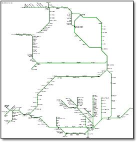 Wales train / rail maps