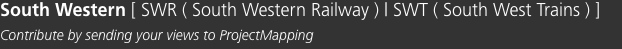 South Western train / rail maps
