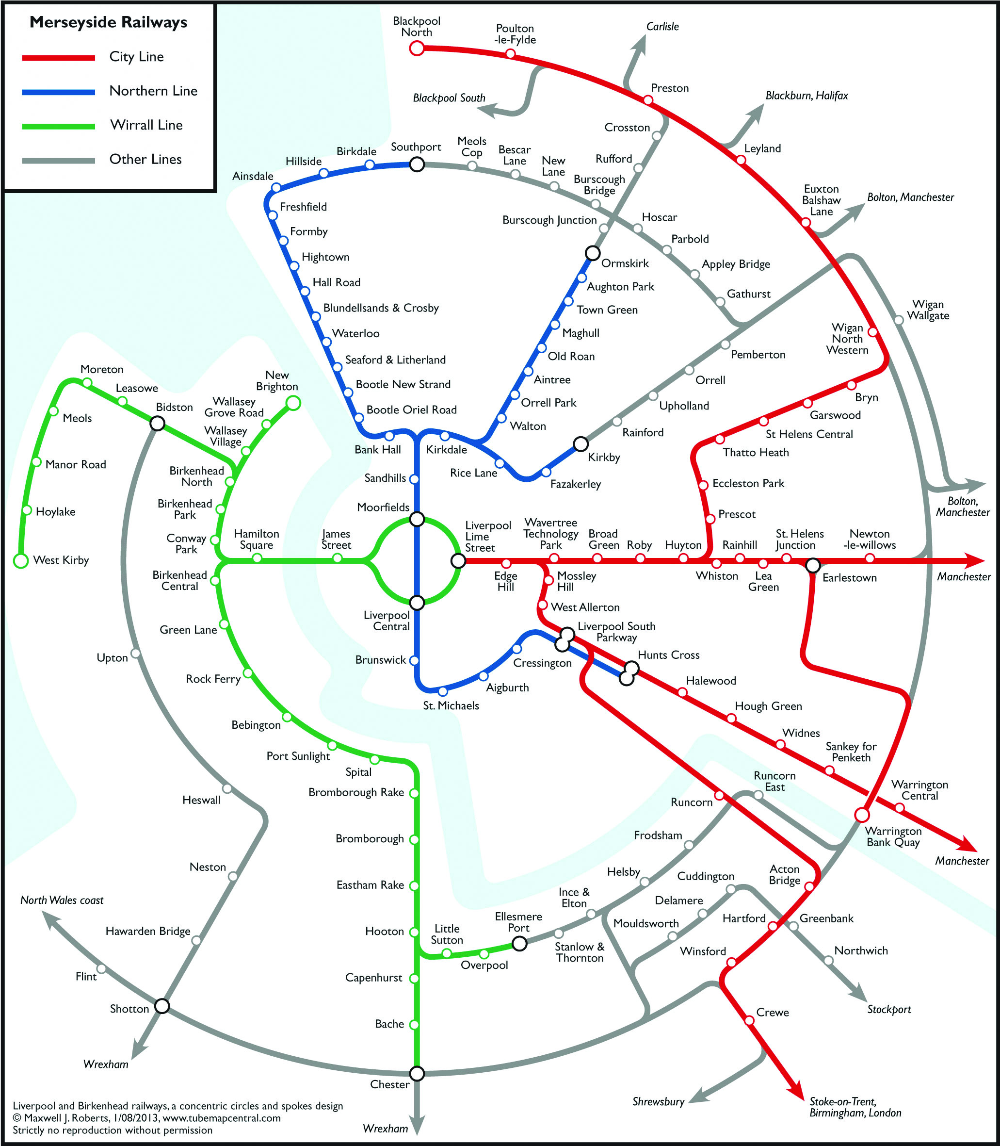 Merseyrail train & rail maps and reviews