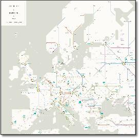 Night and sleeper train maps