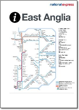 East Anglia - Abellio, NatEx, One & Gt Eastern train / rail maps