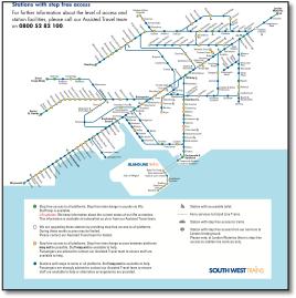 South Western train / rail maps