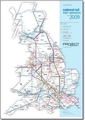 GB rail maps schematic and geographic
