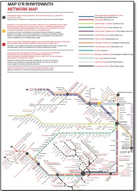 Wales train / rail maps