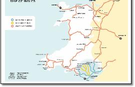 Wales train / rail maps