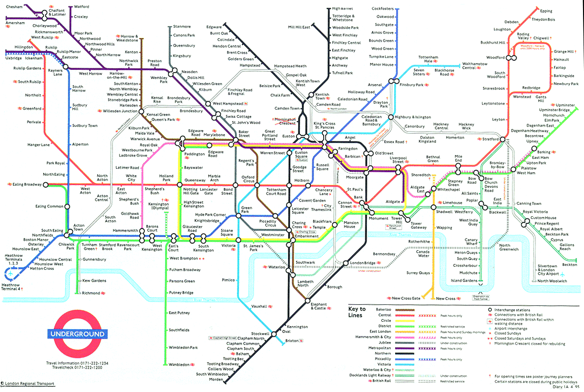 London Underground tube maps