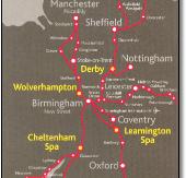 Cross Country train / rail maps