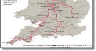 Cross Country train / rail maps