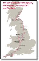 Cross Country train / rail maps